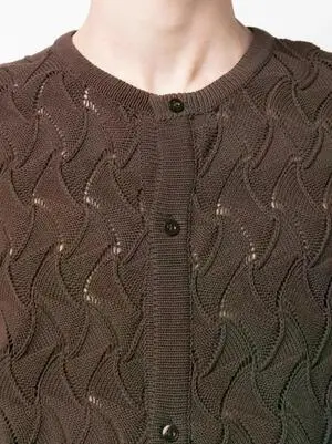 ROBYN LYNCH Wave Cable-knit Cardigan