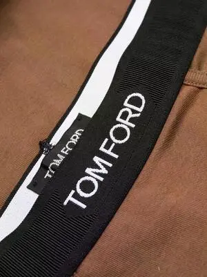 TOM FORD Logo-waistband Stretch-cotton Boxers - Brown