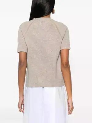 BARRIE Cashmere Knitted Top - Neutrals
