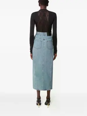 Nina Ricci Long Denim Skirt