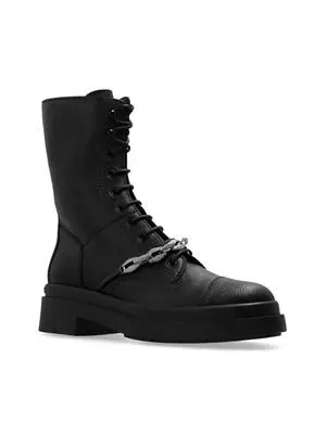 JIMMY CHOO Nari Crystal-embellished Combat Boots