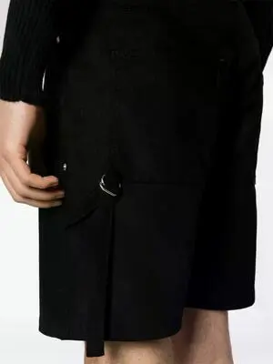 COURREGES Sailor Strap-detailed Denim Shorts