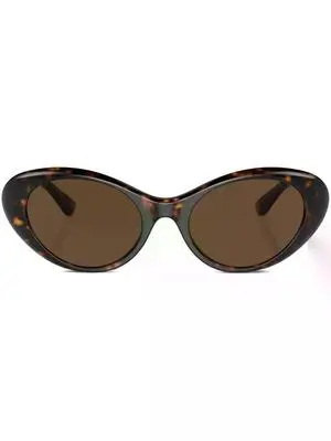 Versace Medusa Oval-frame Sunglasses - Green