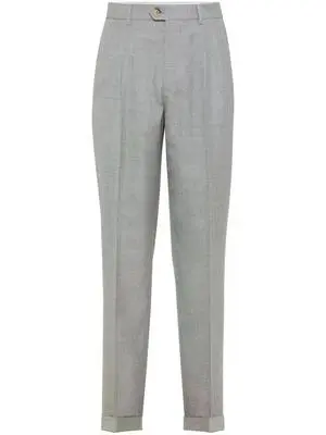 Brunello Cucinelli Pleat-detail Tailored Trousers - Grey