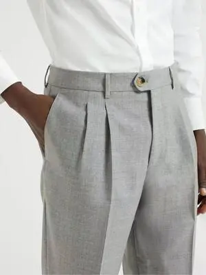 Brunello Cucinelli Pleat-detail Tailored Trousers - Grey