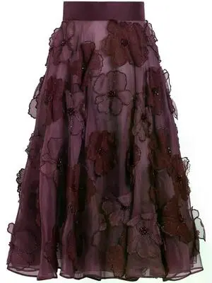 Dolce & Gabbana Floral-appliqué Midi Skirt