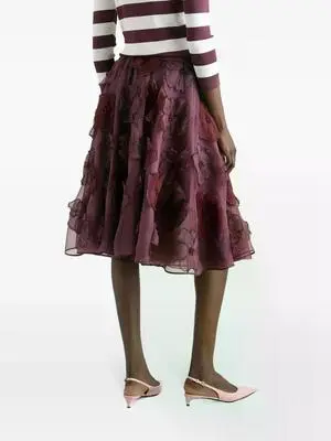 Dolce & Gabbana Floral-appliqué Midi Skirt