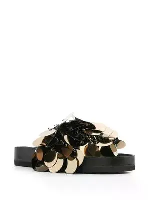 Rabanne Sequin-embellished Slides
