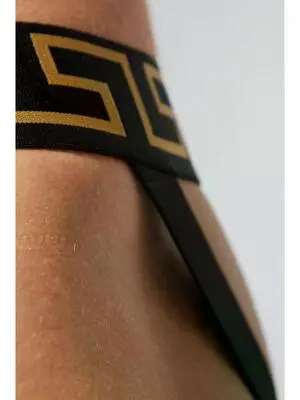 Versace Printed Cotton-jersey Jockstrap