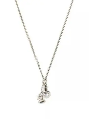 Emanuele Bicocchi Wild Rose Pendant Necklace - Silver
