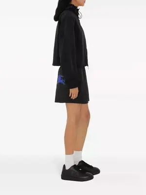 Burberry Cropped Nylon Hooded Jacket With Equestrian Knight Design