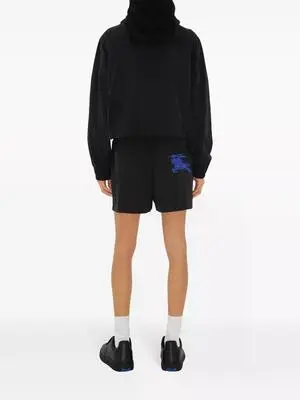 Burberry Cropped Nylon Hooded Jacket With Equestrian Knight Design
