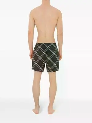 Burberry Checked Drawstring-waist Swim Shorts
