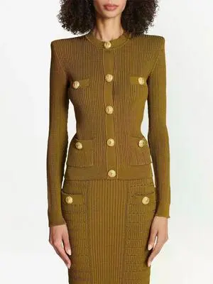 Balmain Button-front Knitted Top
