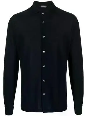 ZANONE Long-sleeve Cotton Shirt - Blue