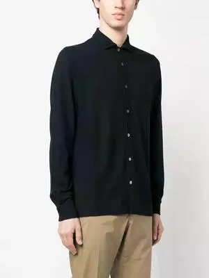 ZANONE Long-sleeve Cotton Shirt - Blue