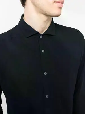 ZANONE Long-sleeve Cotton Shirt - Blue