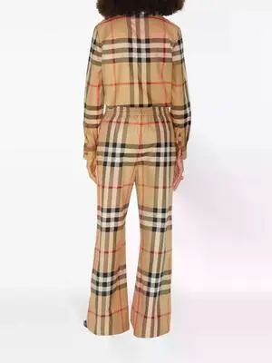 Burberry Check Cotton Twill Trousers