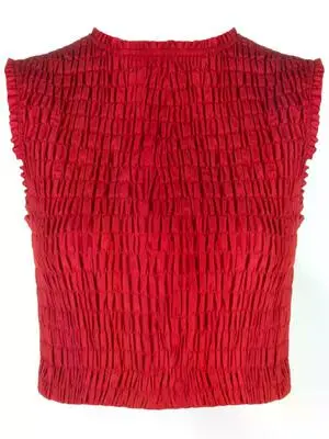 PATOU Smocked Crop Top
