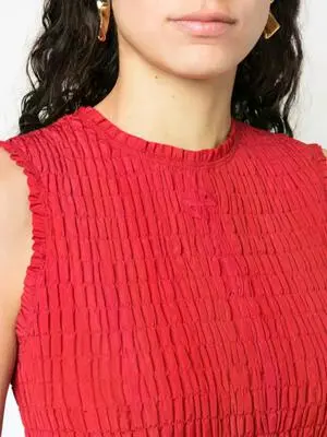 PATOU Smocked Crop Top