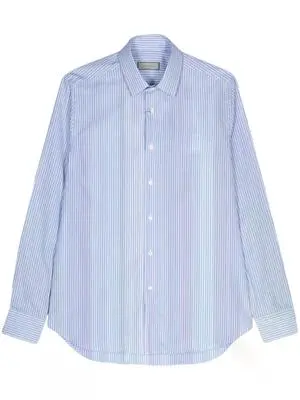 Canali Long-sleeve Striped Shirt - Blue