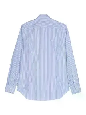 Canali Long-sleeve Striped Shirt - Blue