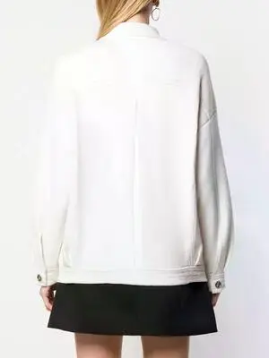 BARRIE Oversized Denim-effect Jacket - Neutrals