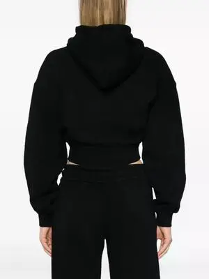 Off-White Arrows-embroidered Cropped Hoodie