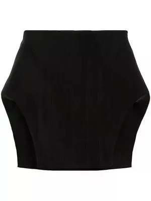 MUGLER Corset-inspired Mini Skirt - Black