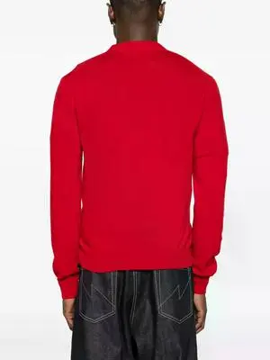 Play Comme Des Garcon Double-heart Wool Cardigan