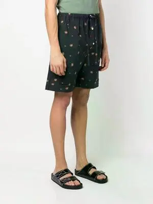 Nick Fouquet Graphic Print Drawstring Shorts