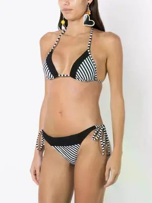 AMIR SLAMA Striped Triangle-cup Bikini
