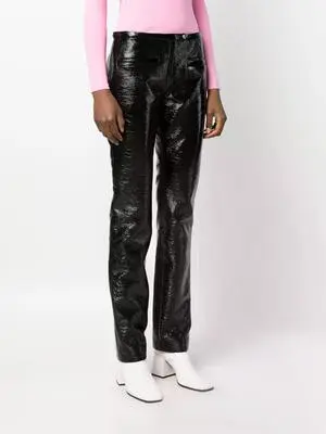 COURREGES Tube Vinyl Trousers - Black