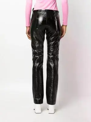COURREGES Tube Vinyl Trousers - Black