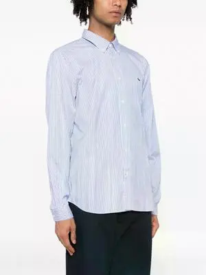 Lacoste Logo-patch Striped Cotton Shirt