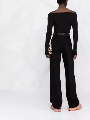 ATU BODY COUTURE Off-shoulder V-neck Long-sleeve Bodysuit