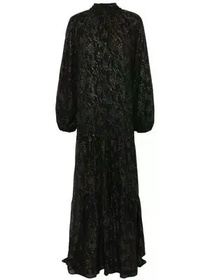 NISSA Glitter-detail Maxi Dress