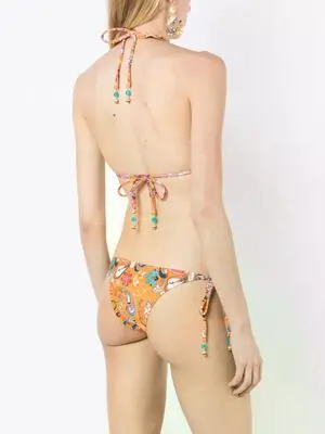 AMIR SLAMA Graphic-print Bikini Set