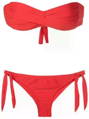 AMIR SLAMA Twist-detail Strapless Bikini