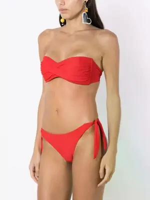 AMIR SLAMA Twist-detail Strapless Bikini