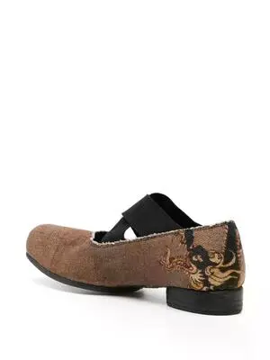 UMA WANG Printed Ballerina Shoes - Brown