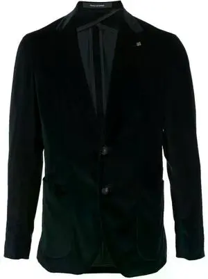 Tagliatore Logo-plaque Velvet Blazer