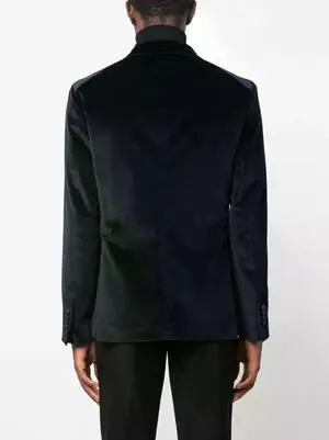 Tagliatore Logo-plaque Velvet Blazer