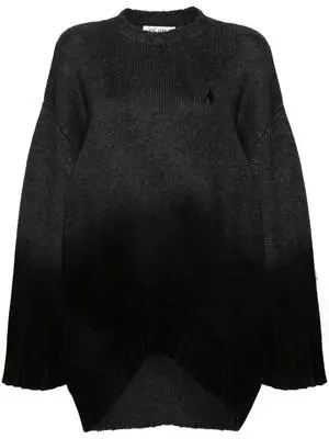 Attico Ribbed-knit Mini Dress - Grey