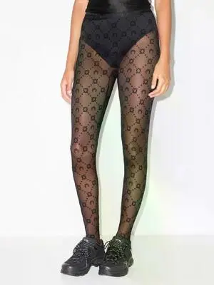 MARINE SERRE Moonogram Tights - Black