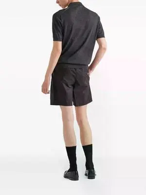 Prada Logo-plaque Swim Shorts - Black