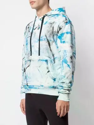 HACULLA. Hand-painted Cotton Hoodie - Blue