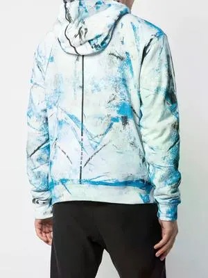 HACULLA. Hand-painted Cotton Hoodie - Blue