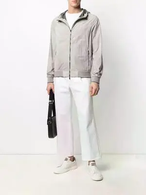 MOORER Lightweight Zipped Leather Jacket