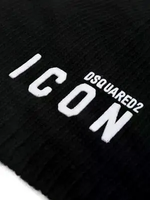 Dsquared2 Logo-embroidered Wool Beanie